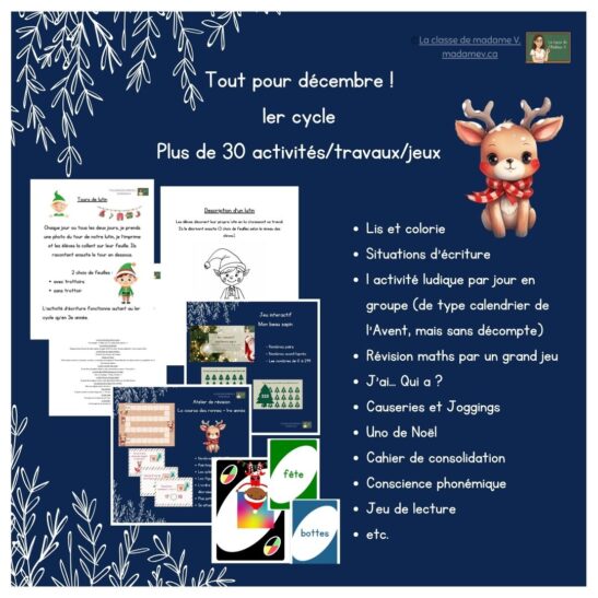 Activités décembre – Plus de 30 activités ! – La classe de Madame V